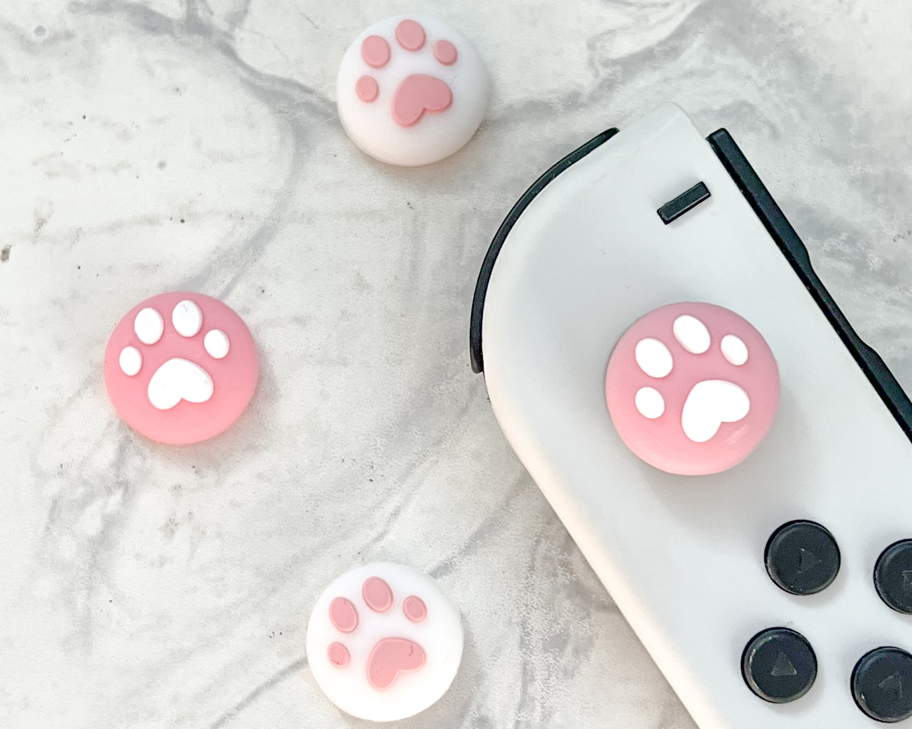 Pastel Pink Paw Thumb Grip Accessories – Lux Skins Official