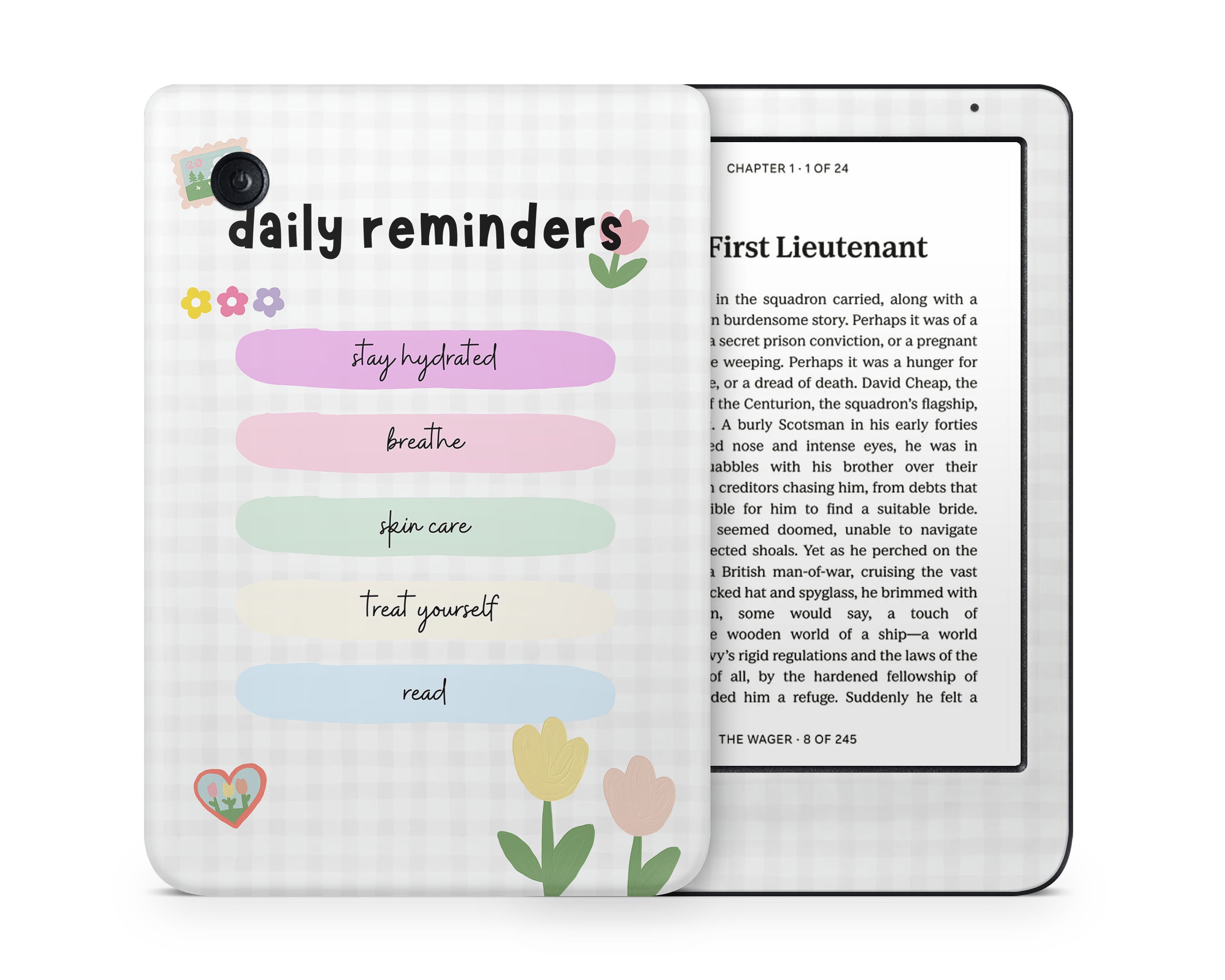 Cute Daily Reminders Flower Pastel Kobo Skin – Lux Skins Official