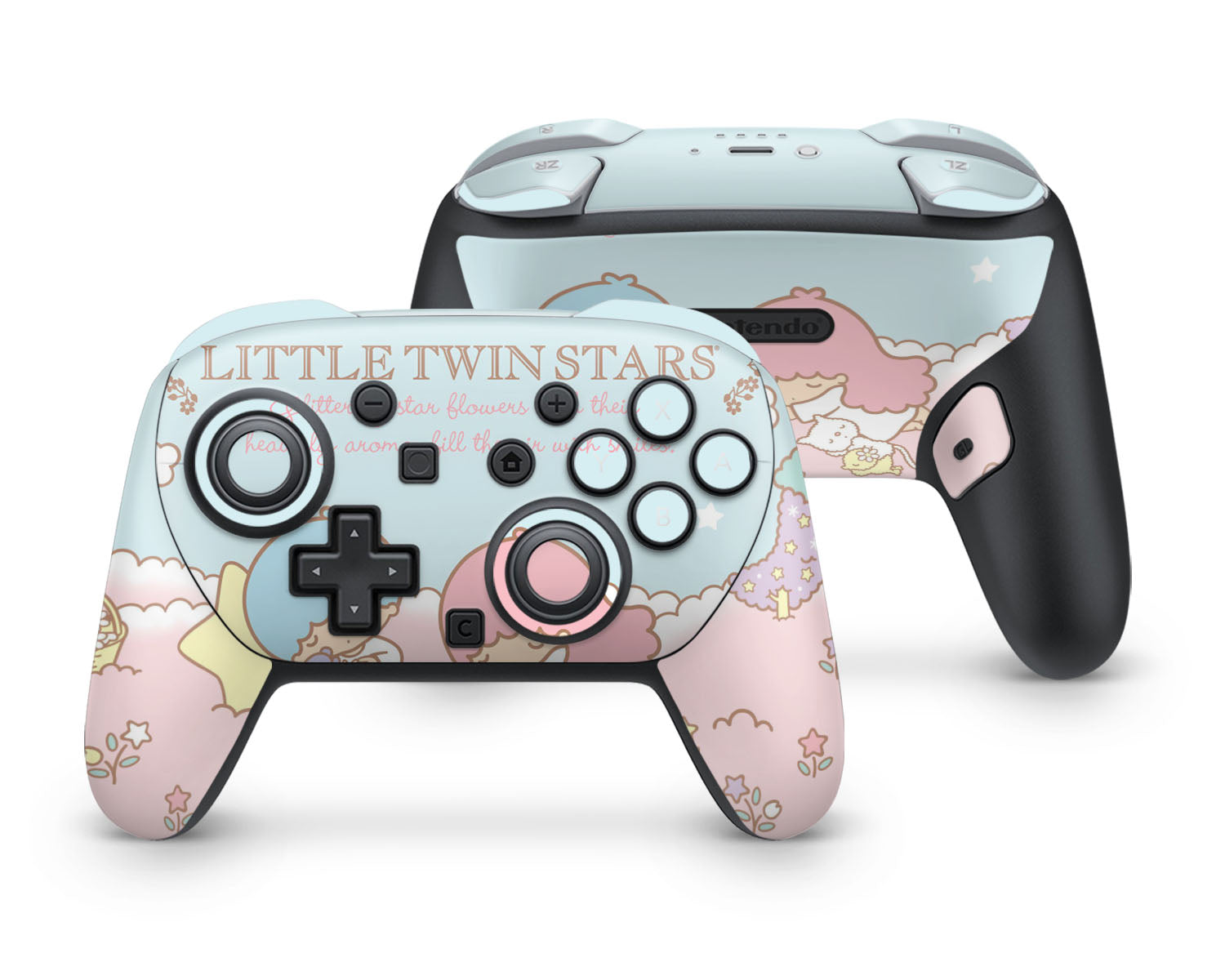 Little Twin Stars Dreamy White Nintendo Switch 2 Pro Controller Skin ...