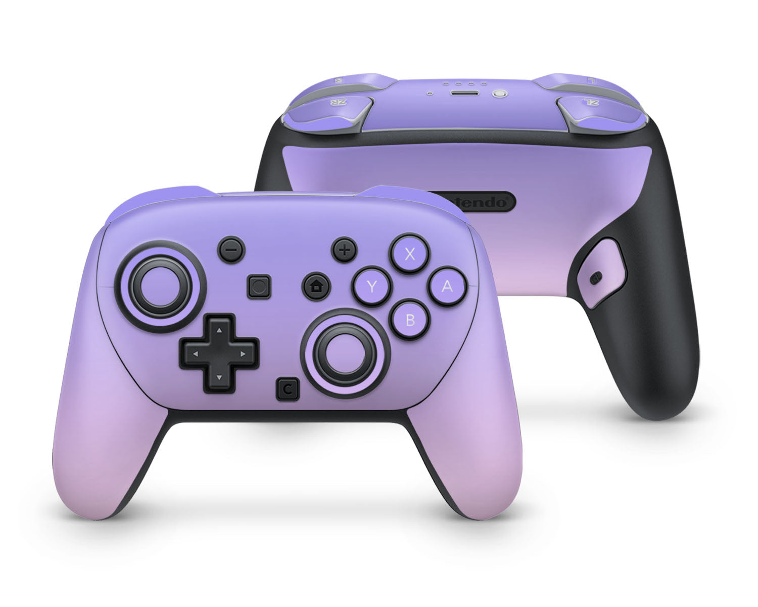 Pastel Purple Pink Gradient Nintendo Switch 2 Pro Controller Skin – Lux ...