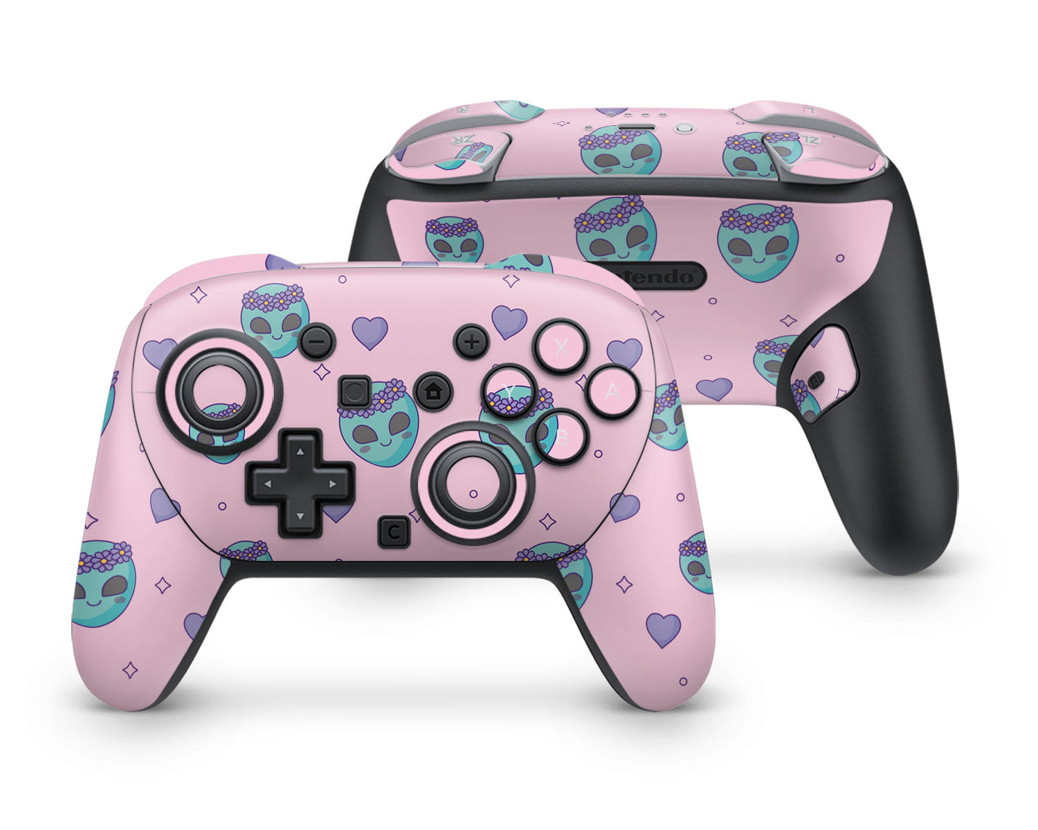 Pink Alien UFO Nintendo Switch 2 Pro Controller Skin – Lux Skins Official