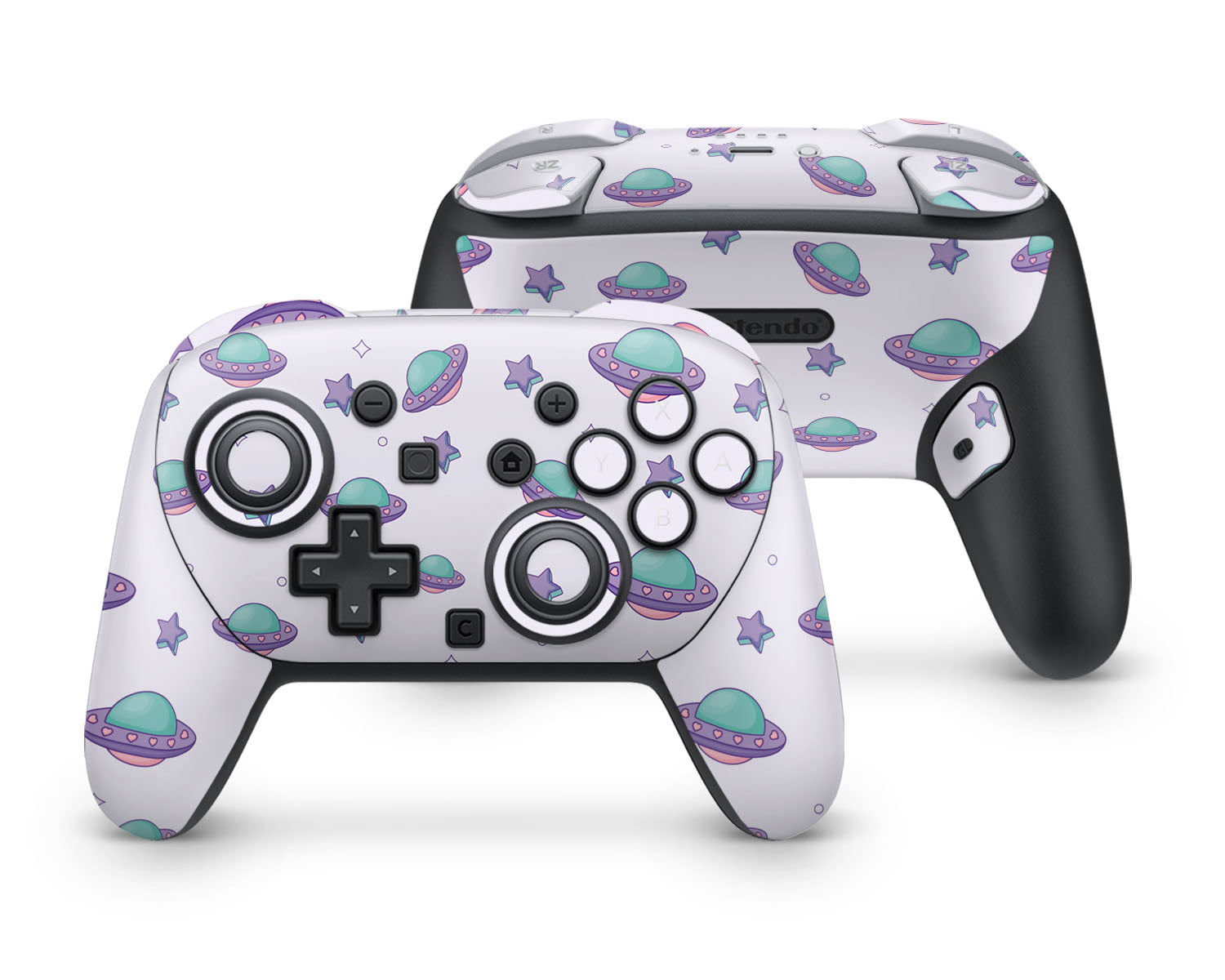 Cute Spaceship UFO Nintendo Switch 2 Pro Controller Skin – Lux Skins Official