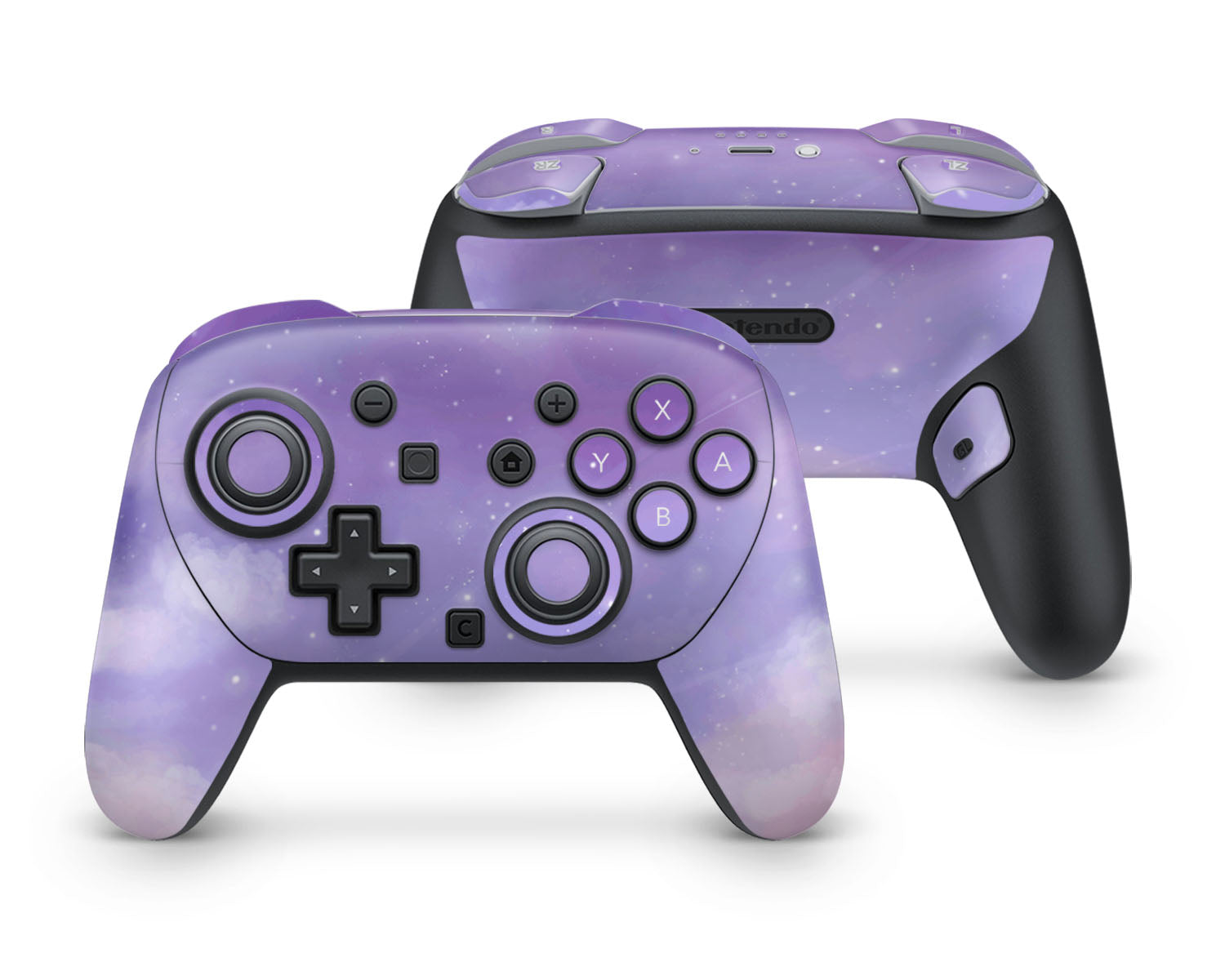 Misty Lavender Clouds Nintendo Switch 2 Pro Controller Skin – Lux Skins ...