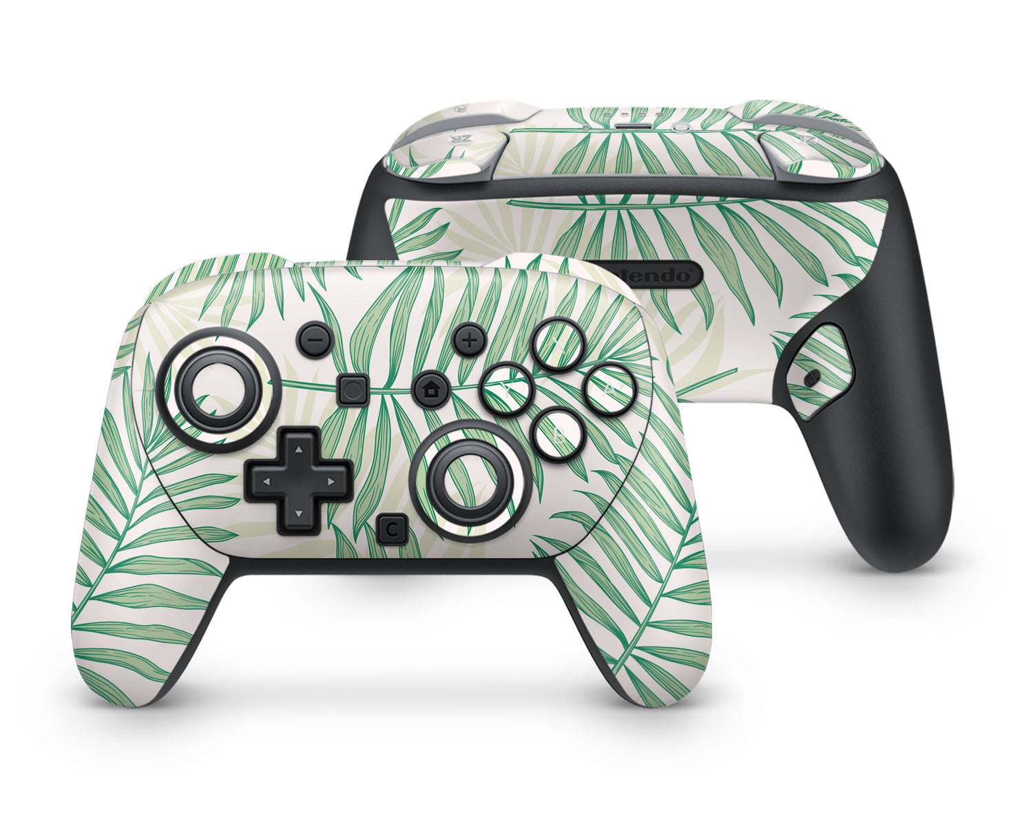 Tropical Palm Leaf Sage Green Nintendo Switch 2 Pro Controller Skin ...