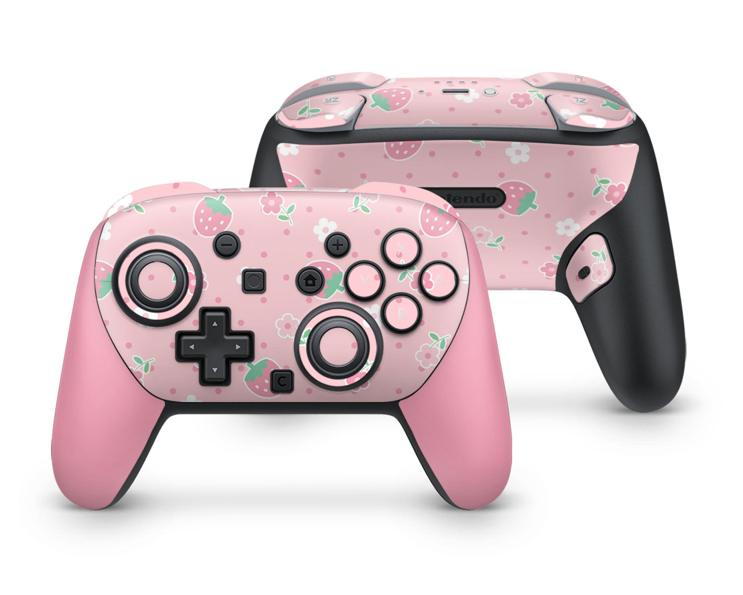 Kawaii Strawberry Daisy Nintendo Switch 2 Pro Controller Skin – Lux ...