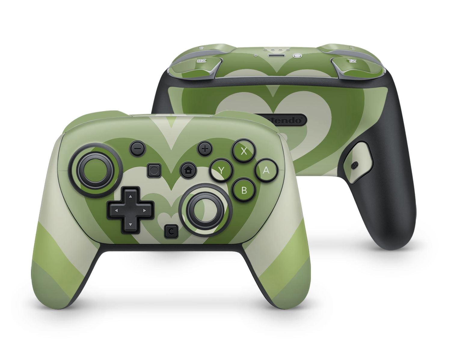 Matcha Retro Hearts Nintendo Switch 2 Pro Controller Skin – Lux Skins ...