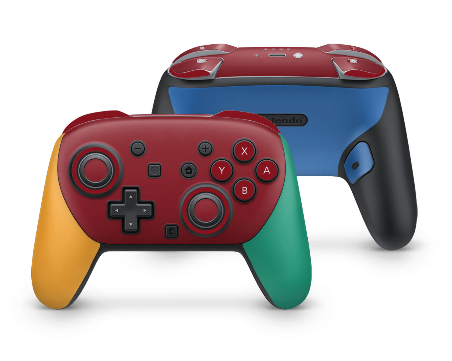 Retro Fearless Color Blocking Nintendo Switch 2 Pro Controller Skin ...