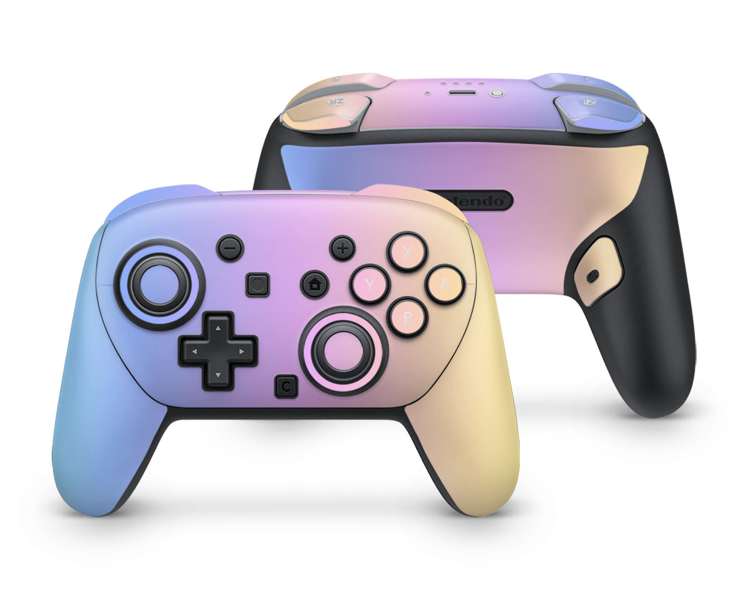 Pastel Rainbow Gradient Nintendo Switch 2 Pro Controller Skin – Lux ...