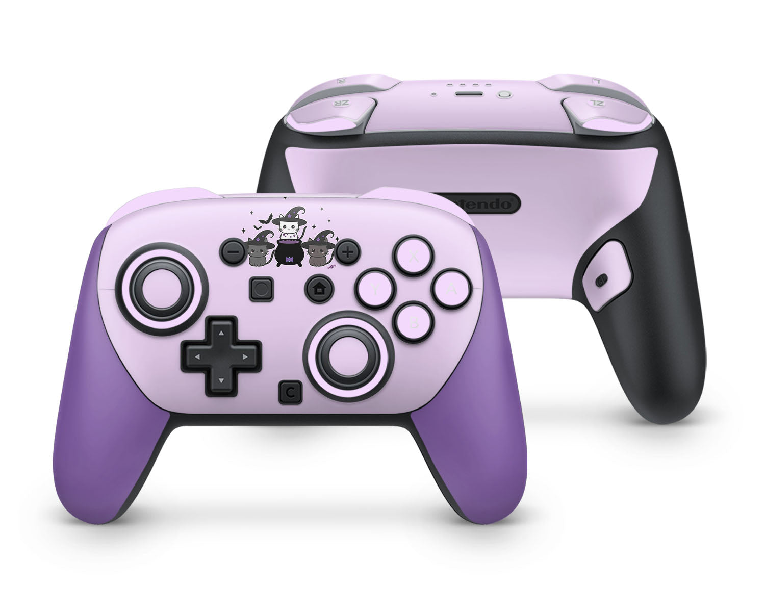 Pastel Purple Witch Cat Nintendo Switch 2 Pro Controller Skin – Lux ...