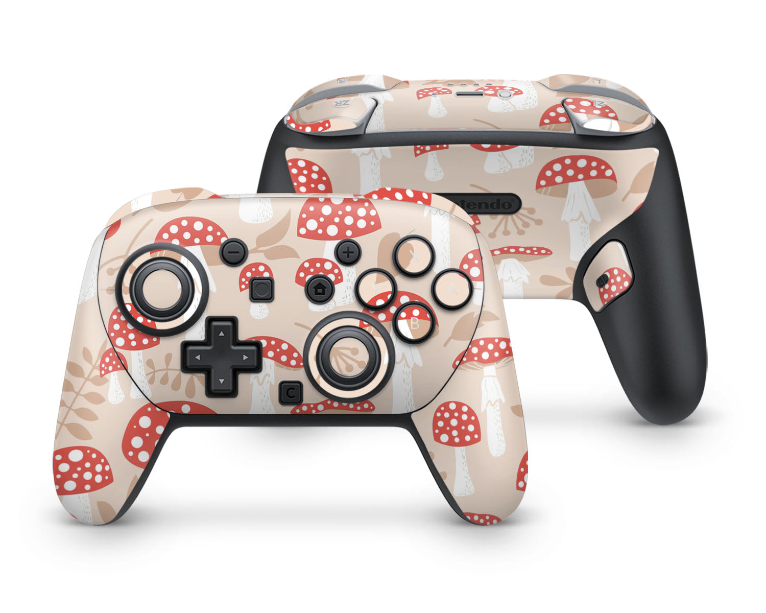 Beige Mushroom Farm Nintendo Switch 2 Pro Controller Skin – Lux Skins ...