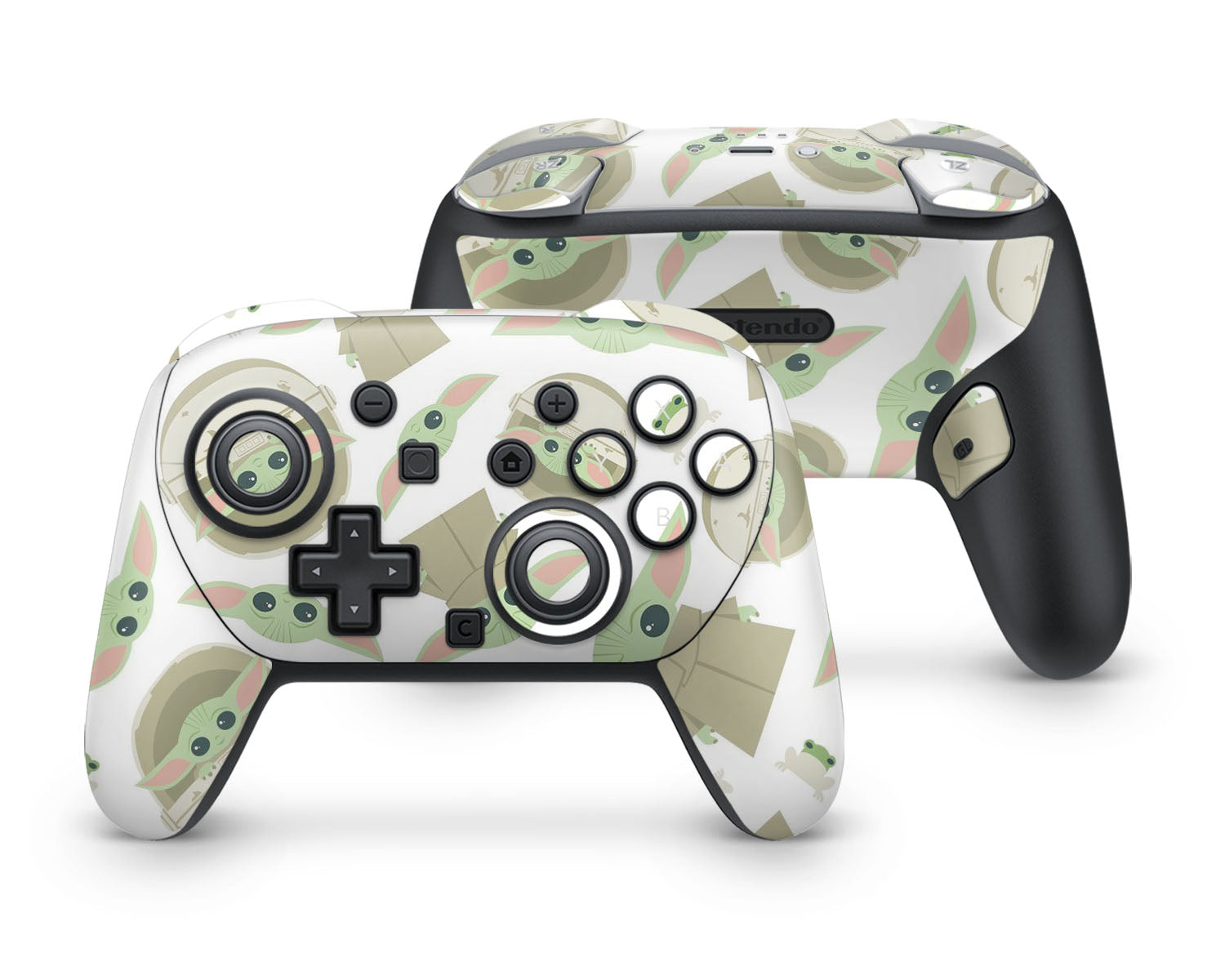 Green Baby Yoda Pattern Nintendo Switch 2 Pro Controller Skin – Lux ...
