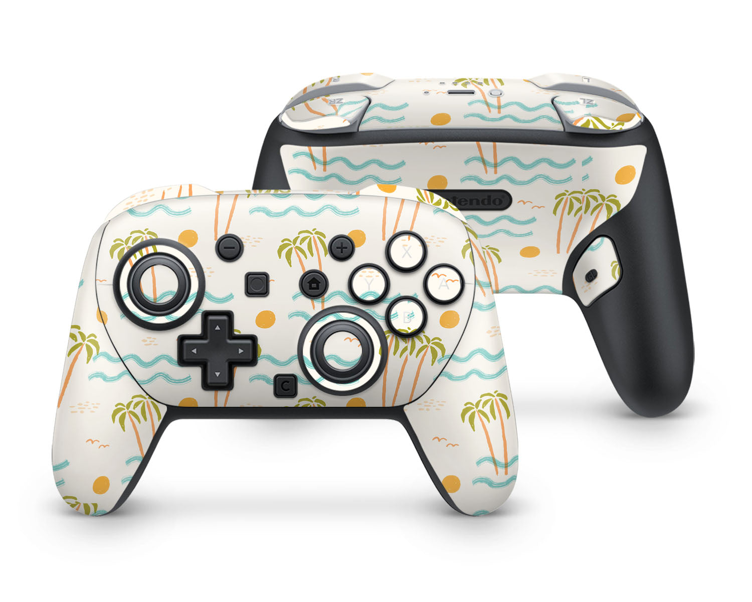Tropical Festival Palm Trees Nintendo Switch 2 Pro Controller Skin ...