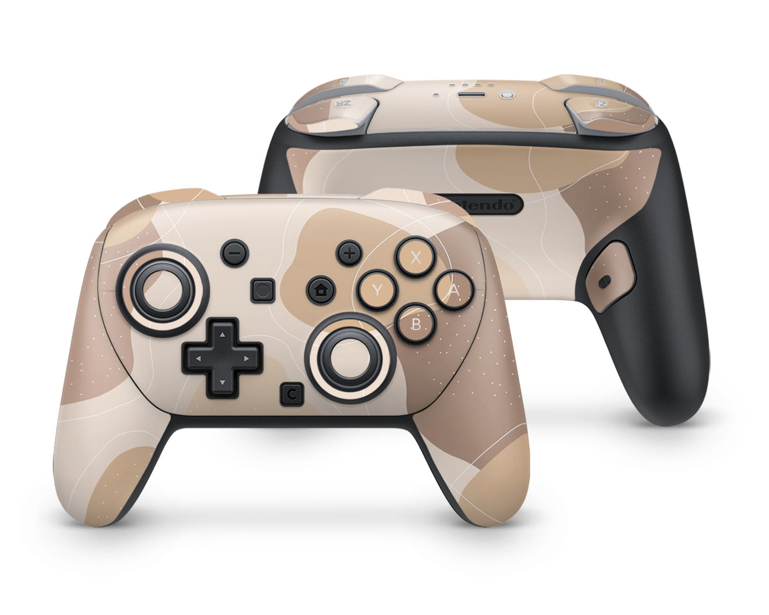 Natural Brown Abstract Nintendo Switch 2 Pro Controller Skin – Lux ...