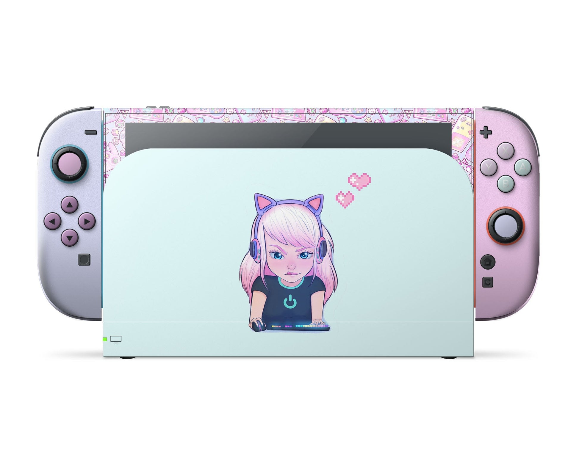 Gamer Girl Mint Pastels Nintendo Switch 2 Skin – Lux Skins Official
