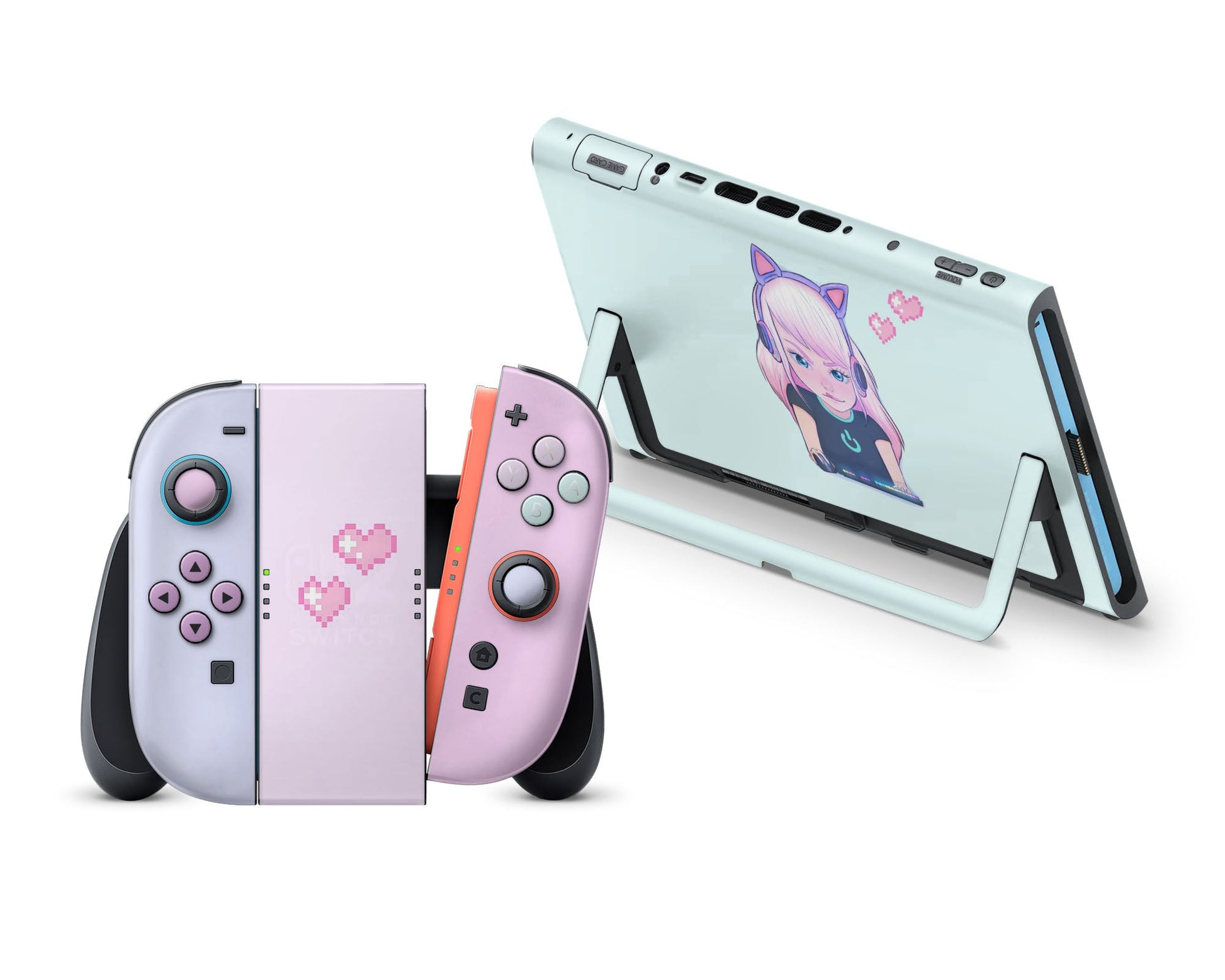 Gamer Girl Mint Pastels Nintendo Switch 2 Skin – Lux Skins Official