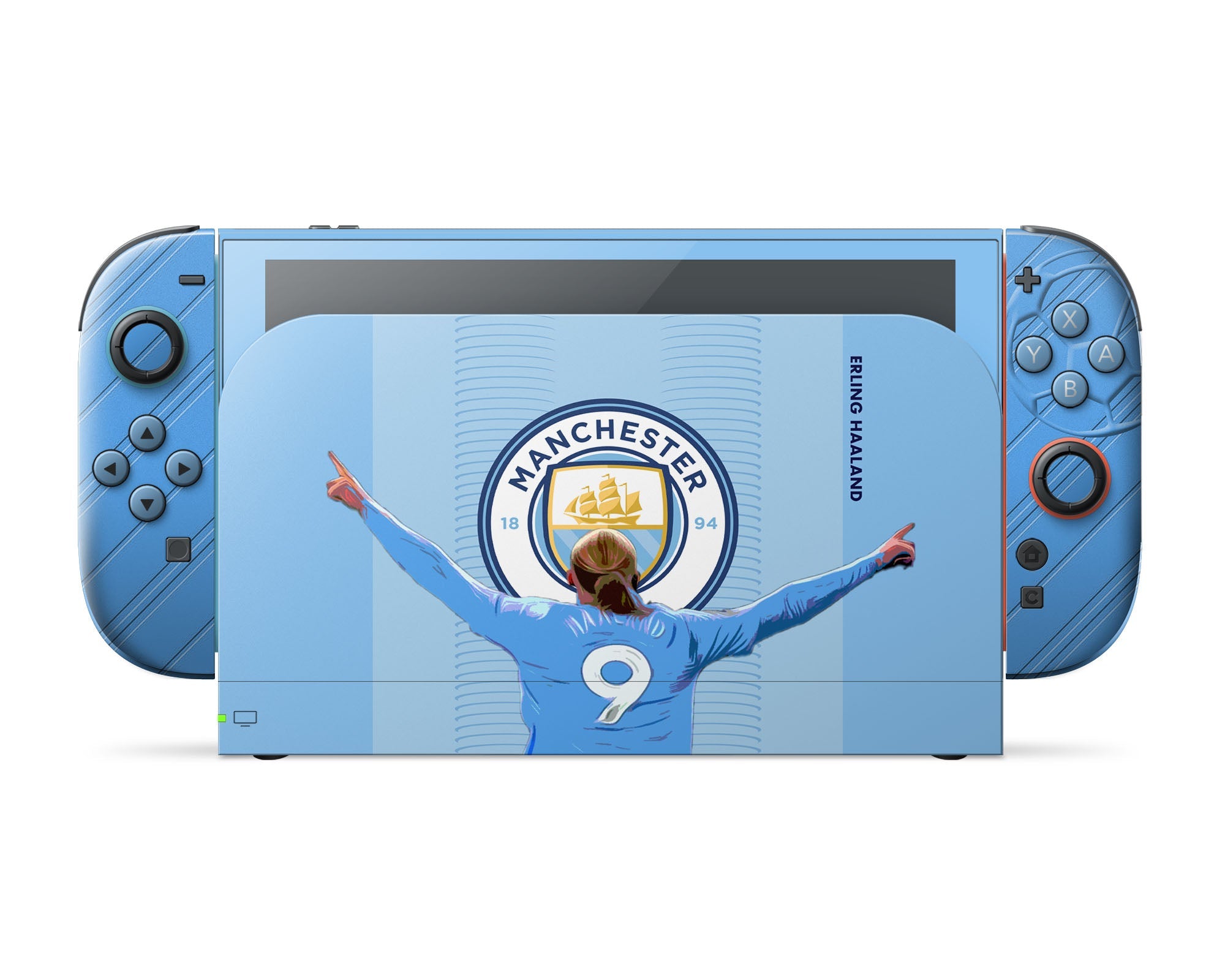 Manchester City Haaland Nintendo Switch 2 Skin – Lux Skins Official