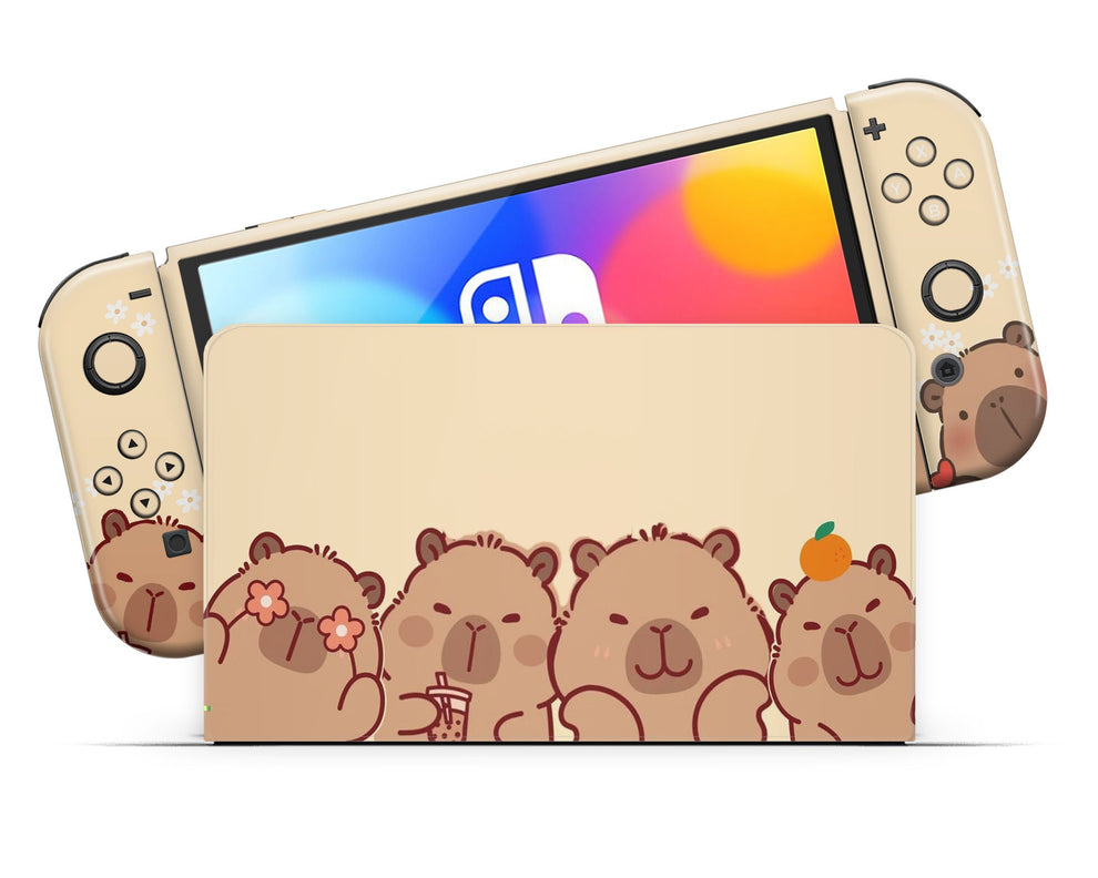 Cute Capybara Nintendo Switch OLED Skin – Lux Skins Official
