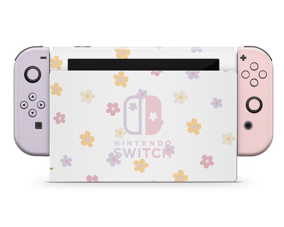 Retro Daisy Flower Nintendo Switch Skin – Lux Skins Official