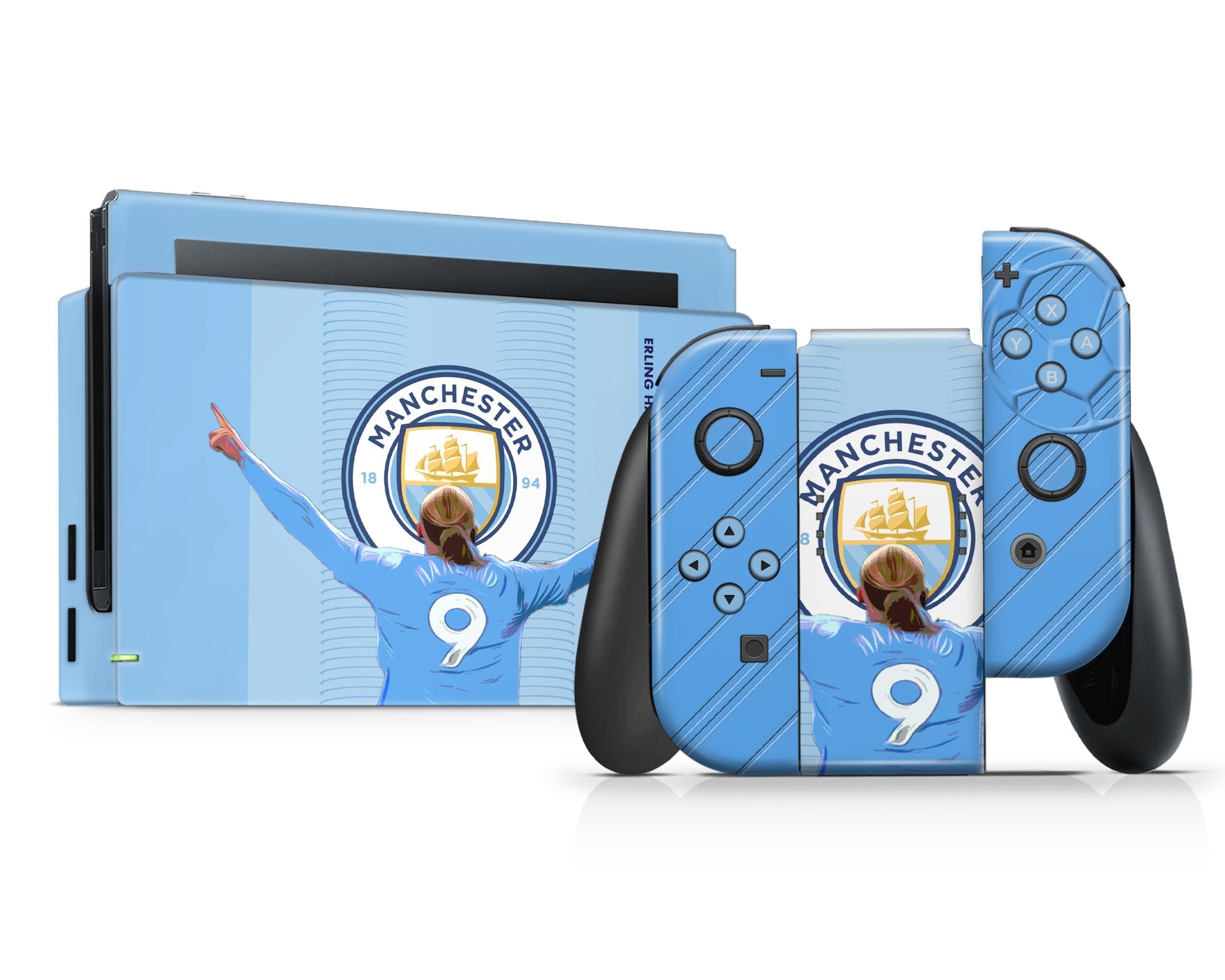 Manchester City Haaland Nintendo Switch Skin – Lux Skins Official