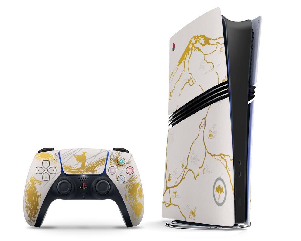 Ghost of Yotei Gold Limited Edition Inspired PS5 Slim Skin – Lux Skins ...