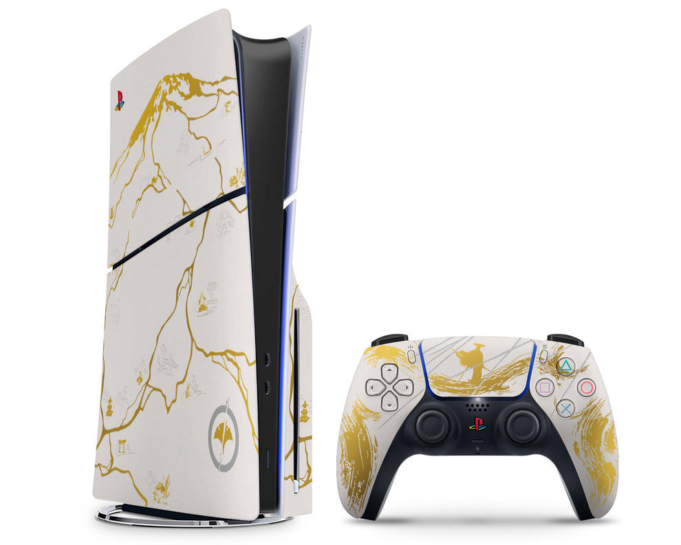Ghost of Yotei Gold Limited Edition Inspired PS5 Skin – Lux Skins Official