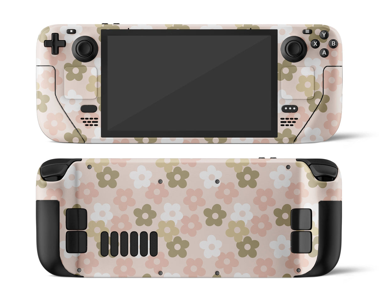 Retro Parisian Pink Floral Steam Deck Skin – Lux Skins Official