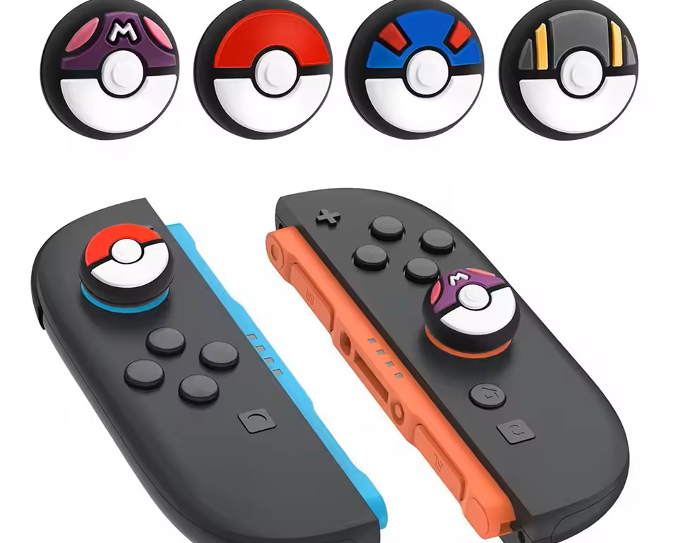 Pokemon Poke Ball Switch 2 Thumb Grips – Lux Skins Official