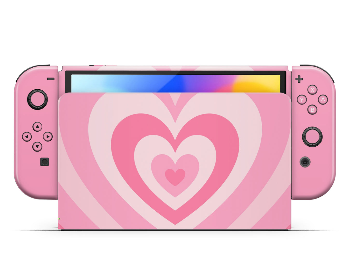 Pink Retro Hearts Nintendo Switch Skin – Lux Skins Official