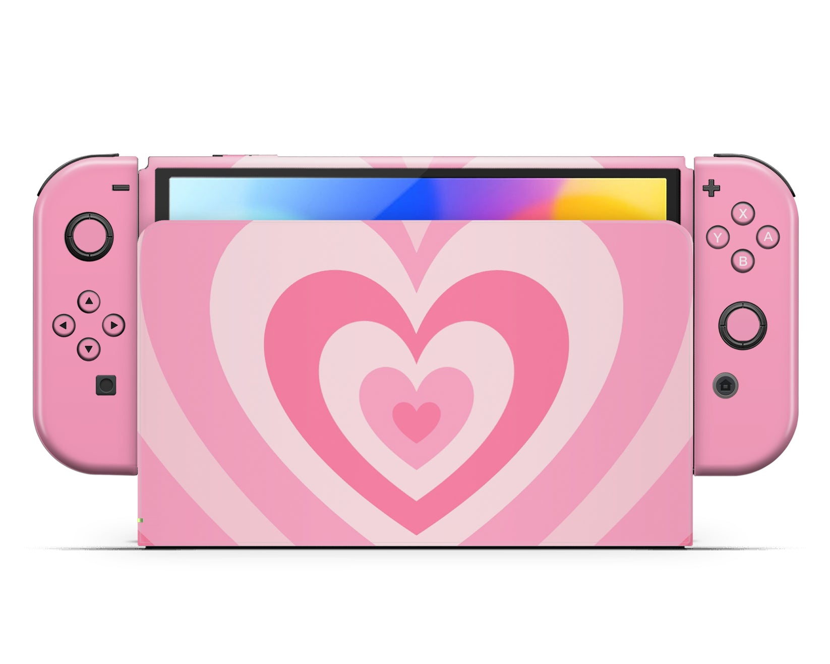 Pink Retro Hearts Nintendo Switch Skin – Lux Skins Official