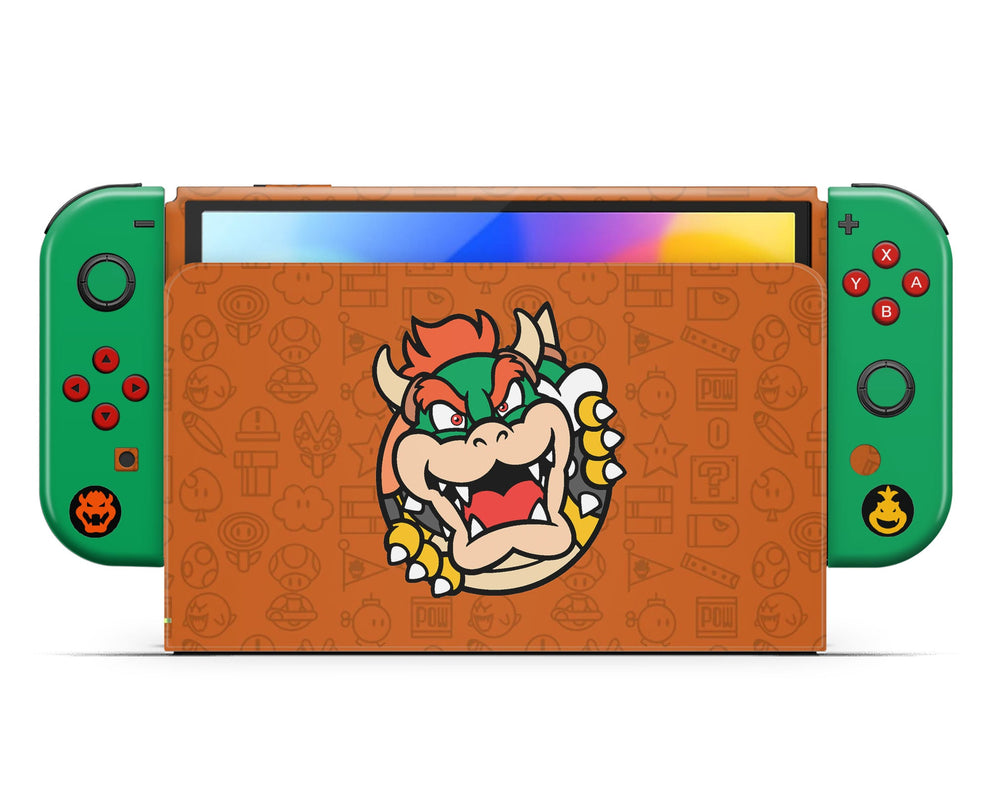 Bowser Minimalist Nintendo Switch OLED Skin – Lux Skins Official