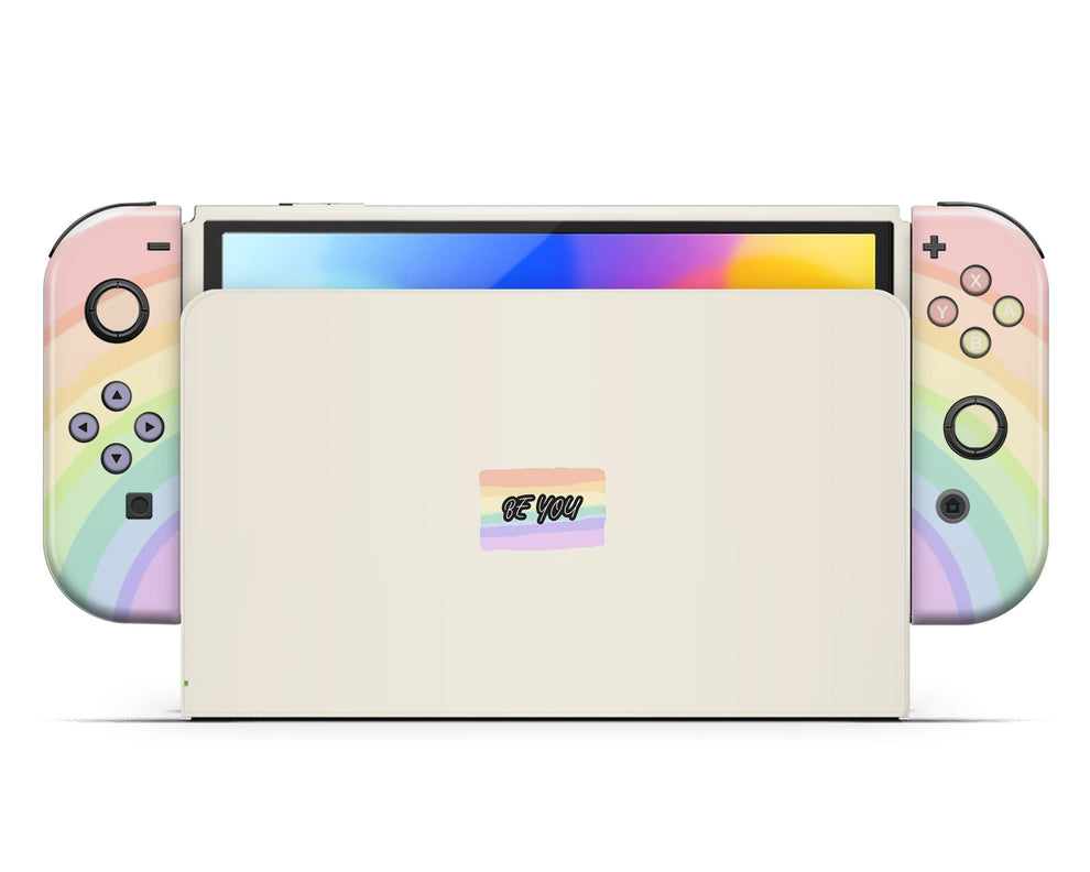 LGBT Rainbow Flag Nintendo Switch OLED Skin – Lux Skins Official