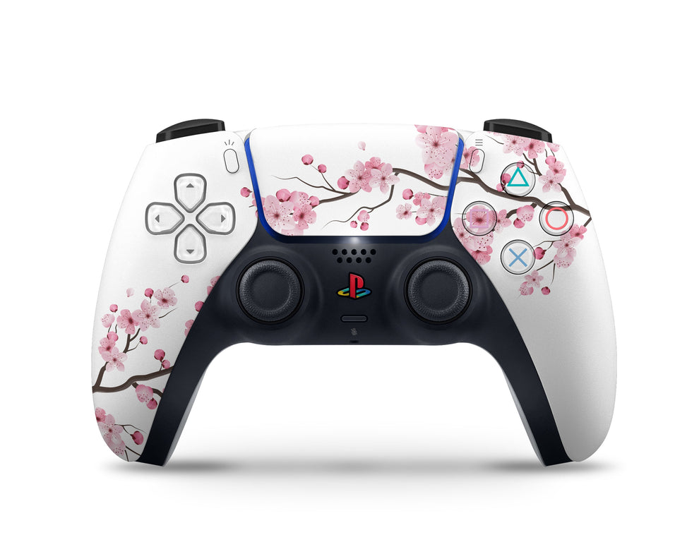 White Cherry Blossom PS5 Slim Skin – Lux Skins Official
