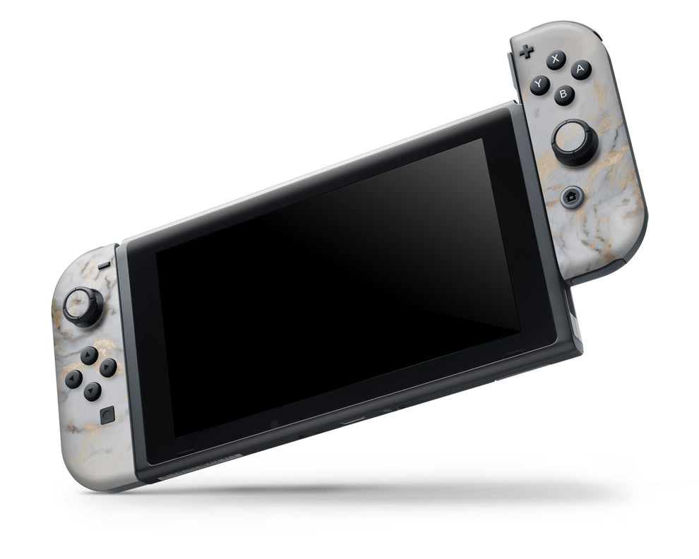 Ethereal White Gold Marble Nintendo Switch OLED Skin – Lux Skins Official