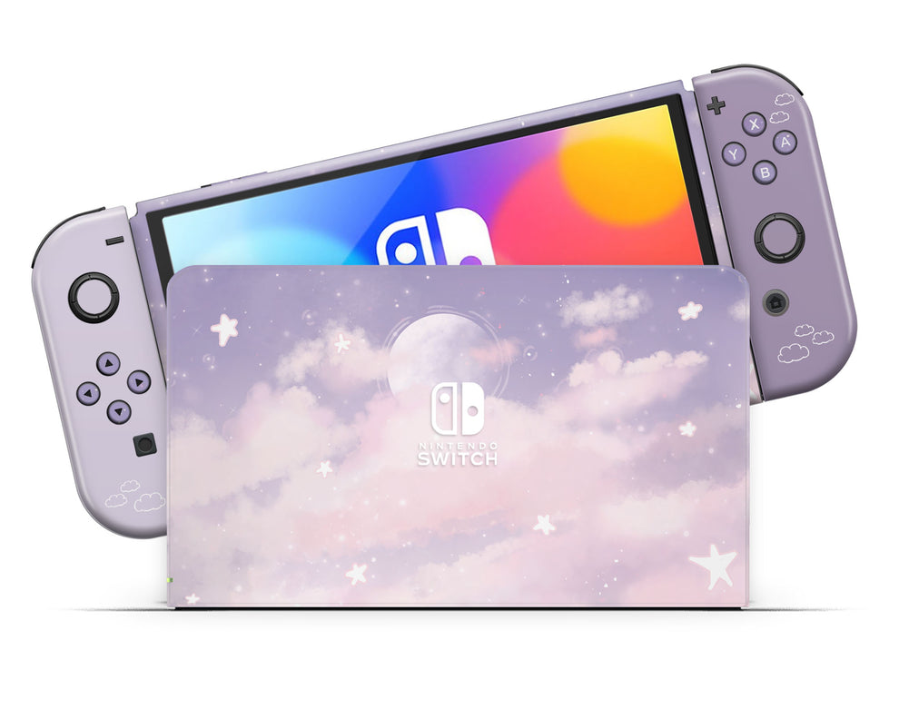 Purple Clouds Nintendo Switch OLED Skin – Lux Skins Official